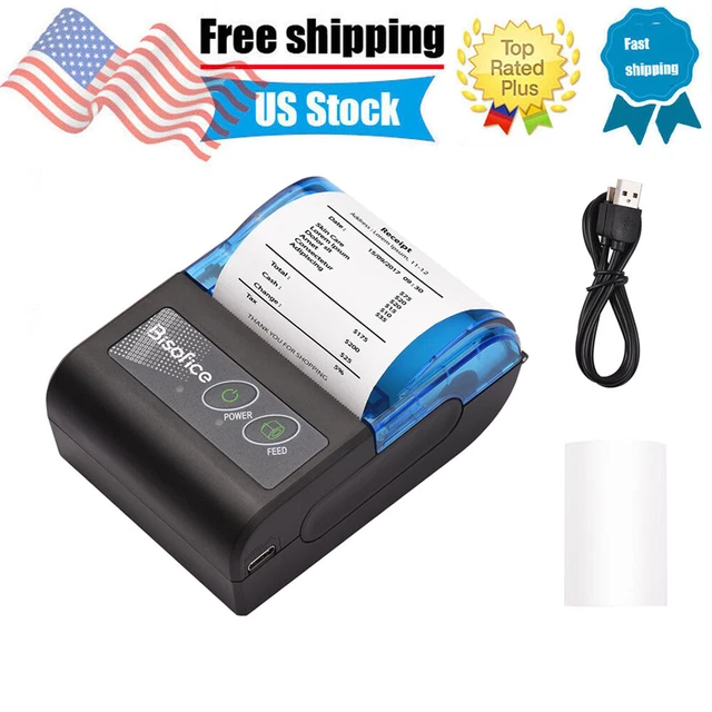 BISOFICE BT + USB 58mm Thermal Receipt Printer Portable Wireless ...