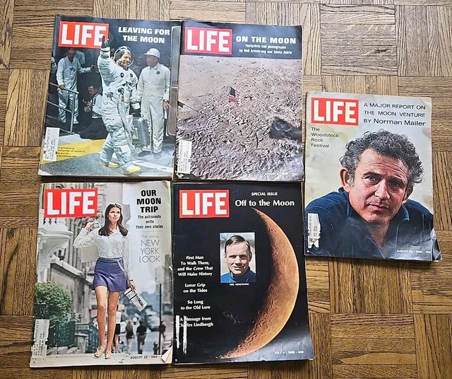 5 LIFE MAGAZINE Moon Landing Issues 1969 Apollo 12 Neil Armstrong ...