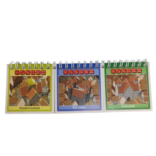 1 STÄDTEKALENDER DIE Siedler von Catan Städte & Ritter alte Holzversion ...
