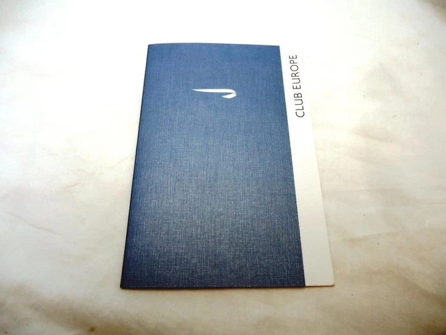 BRITISH AIRWAYS INFLIGHT Club Class Menu Ba Club Europe £3.81 - PicClick UK