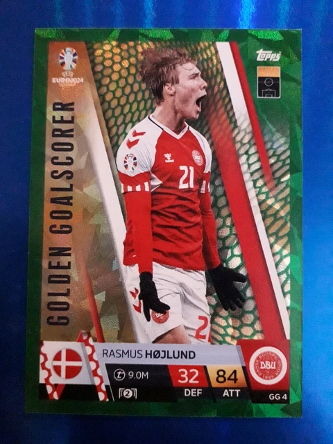 TOPPS MATCH ATTAX - Euro 2024 - Rasmus Hojlund - Golden Goalscorer - GG ...