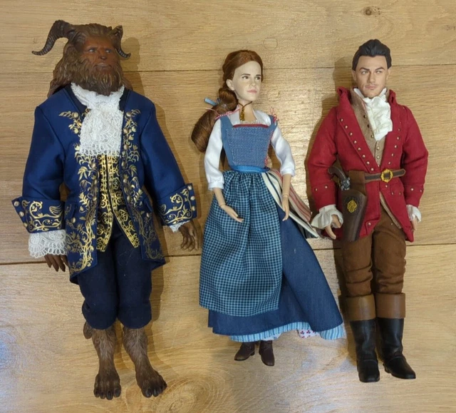 BEAUTY & THE Beast Belle Beast Gaston Disney Live Action Dolls 2017 £35 ...