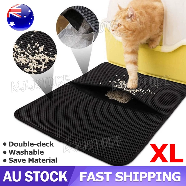 NEW CAT LITTER mat Large Kitty Litter Box Trapping Sifting Mats ...