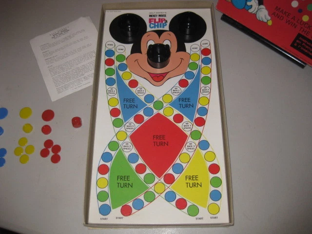 WALT DISNEY'S MICKEY Mouse Flip A Chip by Whitman 1972 - Board Game ...