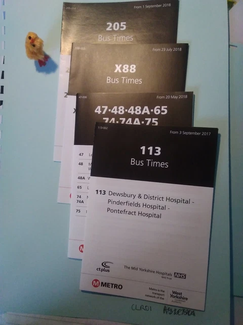 BUS TIMETABLE MID Yorks Hosp ct plus Metro First Arriva Longstaff 2017 ...