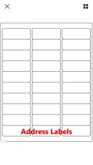 300 AVERY 5160/8160 Shipping/Address Labels 30 Per Sheet 10 Sheets $8. ...