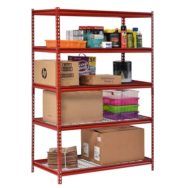 HEAVY DUTY 72& 5-Tier Garage Adjustable Shelves Metal Rack Storage ...