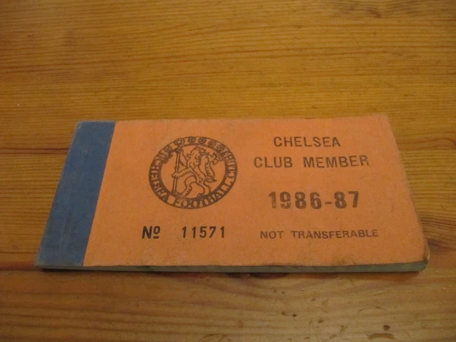 VINTAGE CHELSEA FC 1986-87 season ticket club member book. £14.24 ...