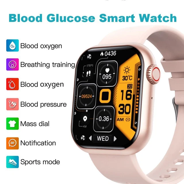 BLUETOOTH SMARTWATCH F57 Non-invasive Blood Glucose Monitoring ...