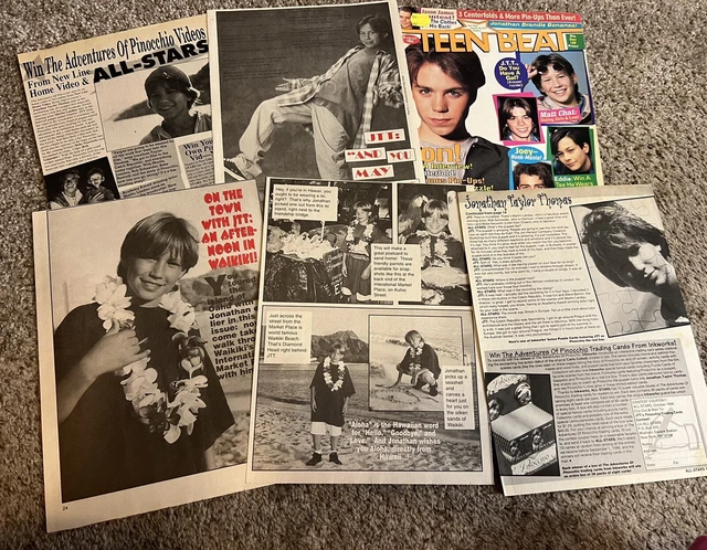 SUPER RARE 90S YOUNG Jonathan Taylor Thomas JTT Magazine Clippings ...