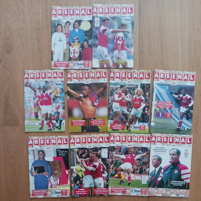 10 ARSENAL 1993/94 Home Matchday Programmes £4.38 - PicClick UK
