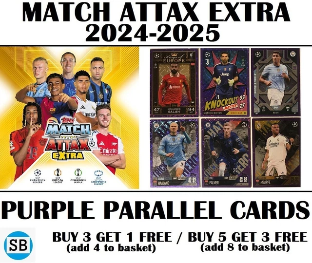 MATCH ATTAX EXTRA 2024-25 Purple Parallel Cards £2.50 - PicClick UK