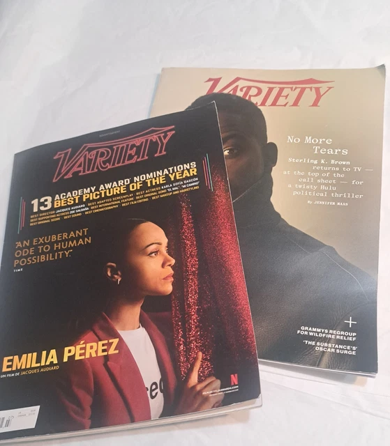 VARIETY MAGAZINE JAN/FEB 2025 Academy Awards Emilia Perez Sterling ...