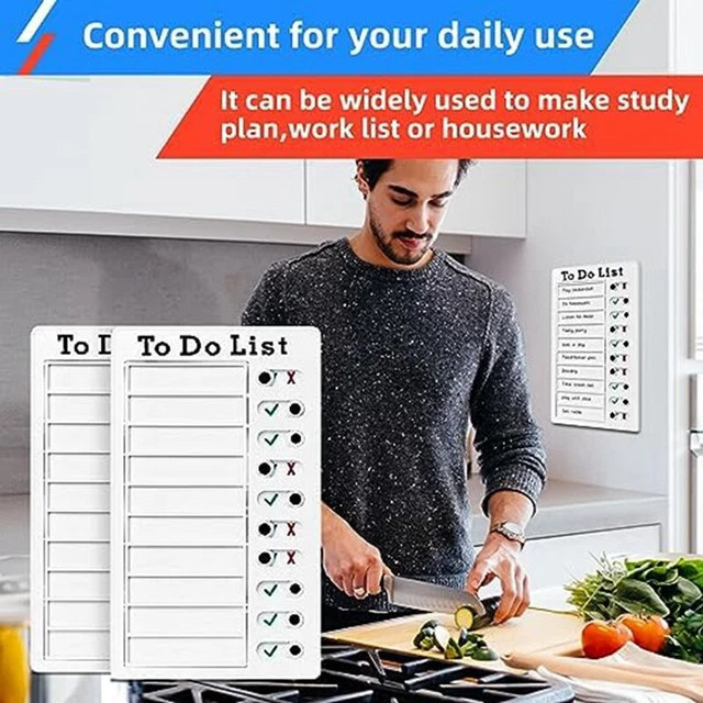 CHORE CHART CHECK List Task Board with Slider Daily to Do List ...