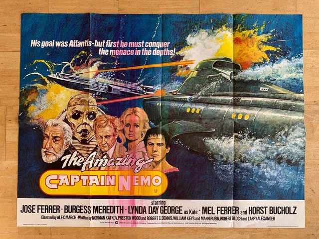 ORIGINAL THE AMAZING CAPTAIN NEMO (Jose Ferrer) 1978 UK Quad Poster $26 ...