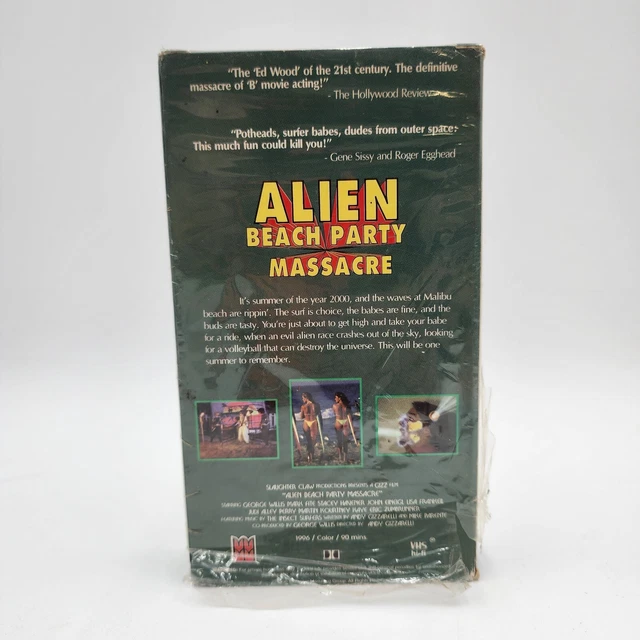 ALIEN BEACH PARTY MASSACRE VHS 1996 McCarter CULTE CLASSIQUE horreur ...