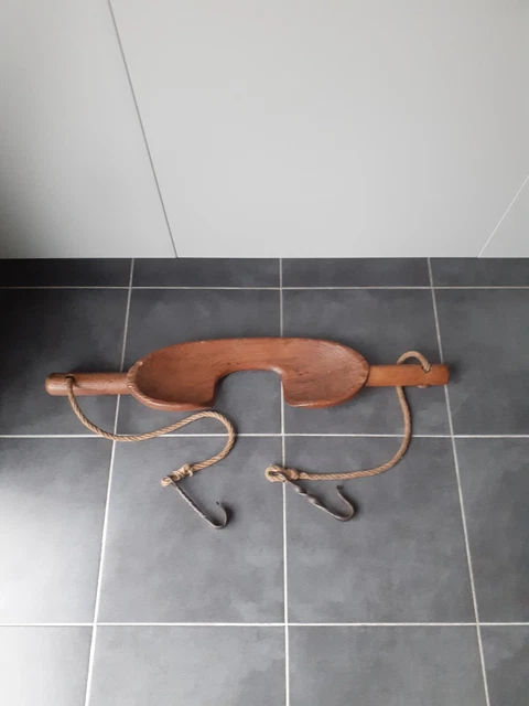 ANCIEN JOUG EN BOIS PORTEUR D'EAU OU DE LAIT XIXe ART POPULAIRE ...