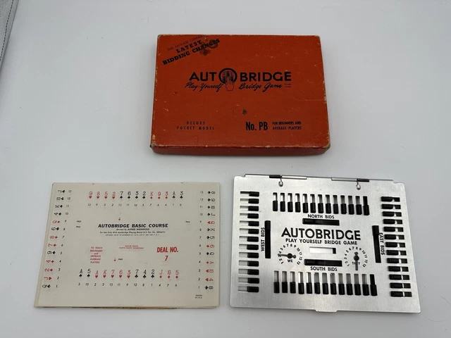 VINTAGE 1959 AUTO Bridge Play Yourself Game Complete 24 card Set Free ...