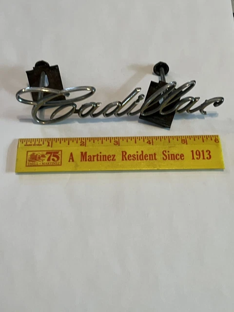 1950S-1960S🇺🇸 VINTAGE ORIGINAL”CADILLAC”SCRIPT EMBLEM LETTERS BADGE ...