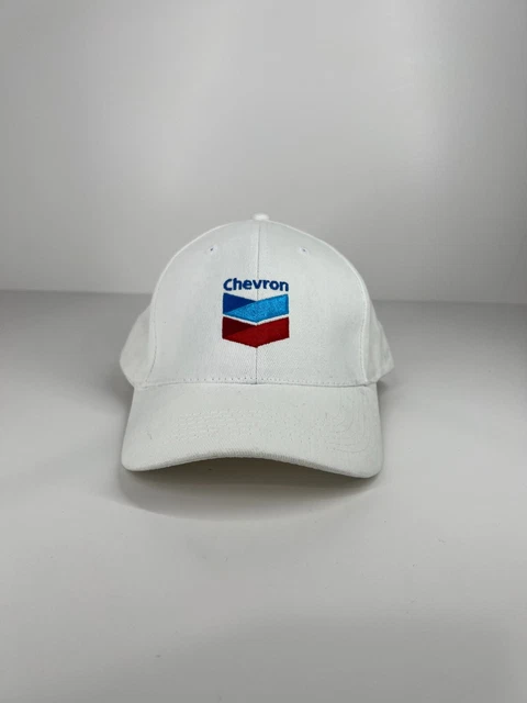 CHEVRON GAS OIL white cap hat adjustable one size fits most 100% Cotton ...