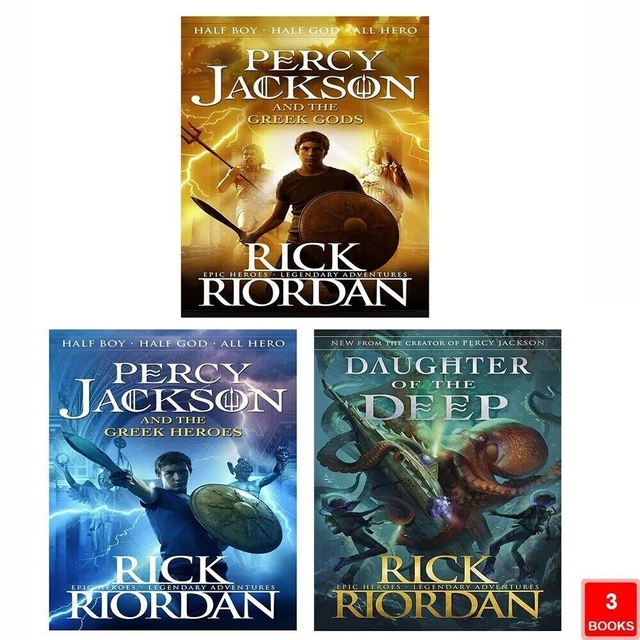 RICK RIORDAN COLLECTION 3 Books Set Greek Gods, Percy Jackson Greek ...