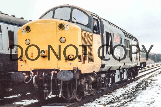UK DIESEL TRAIN Railway Photograph Of Class 37 Loco 37503. Rm37-1389 £1 ...