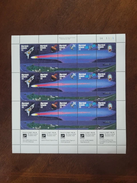 1985 MARSHALL ISLANDS Sc# 90a Halley's Comet sheet - MNH £2.88 ...