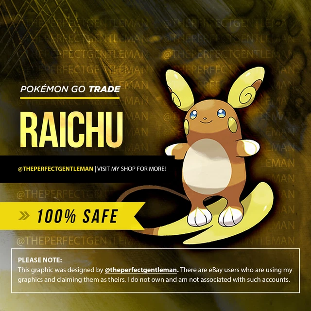 ALOLAN RAICHU - Pokemon Trade GO - #026 Gen 7 Alola EUR 4,50 - PicClick DE