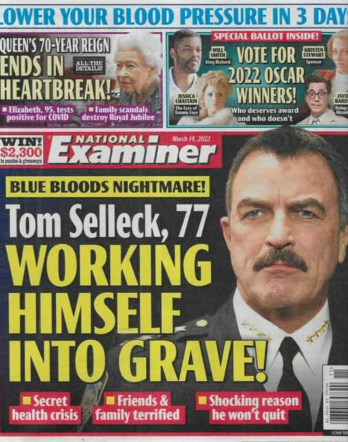 NATIONAL EXAMINER MAGAZINE Tom Selleck Queen Elizabeth Mash Will Smith ...