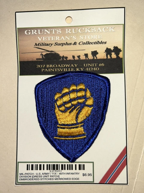 U.S. ARMY / 46TH INFANTRY DIVISION - DRESS UNIT PATCH (Sew-On) MERROWED ...