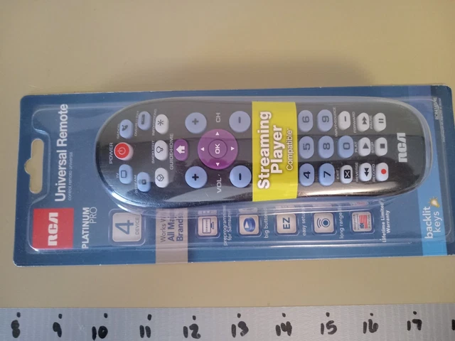 RCA, PLATINUM PRO, Universal Remote, Big Buttons, Long Range $6.55 ...