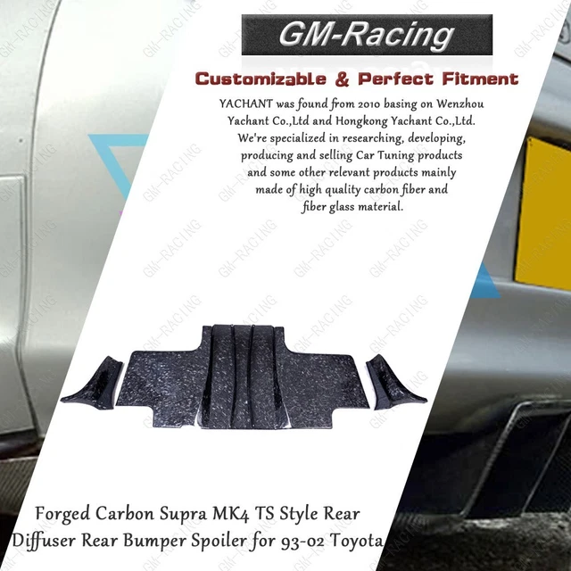 FORGED CARBON SUPRA MK4 TS Rear Diffuser Rear Bumper Spoiler for 93-02 ...