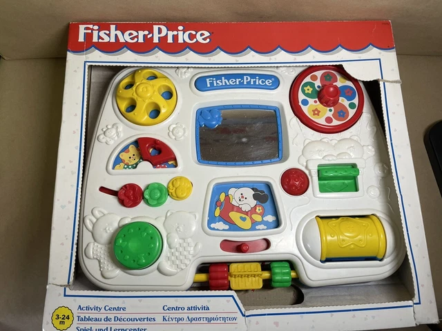 VINTAGE FISHER PRICE Activity Centre Sensory Toy 1995 In Box. Baby Cot ...