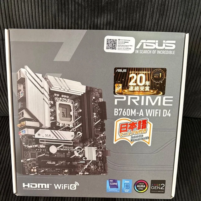 ASUS B760M-A WIFI D4 Motherboard Wi-Fi 6 HDMI AURA SYNC PCIe 4.0 Unused ...