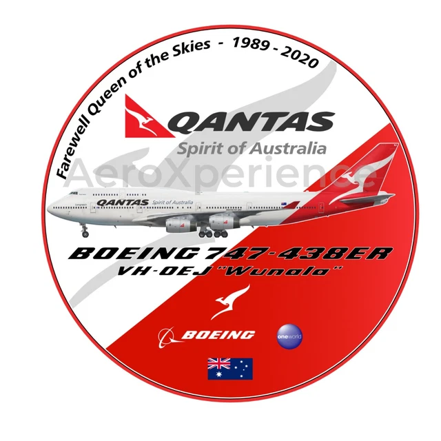 QANTAS BOEING 747-400 Sticker (Farewell Queen of the Skies) - 4.5" $7.00 - PicClick CA