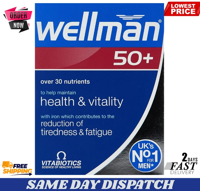 VITABIOTICS WELLMAN 50+ Plus 30 Tablets £6.51 - PicClick UK