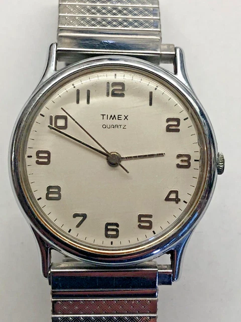 TIMEX MENS VINTAGE Quartz M Cell Watch, Used Cond., New Batt. Working £ ...