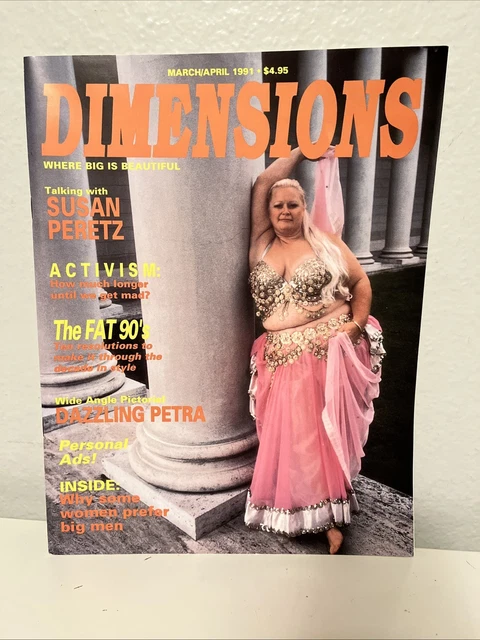 VINTAGE DIMENSIONS MAR/APR1991 ~ Big Women MAGAZINE RARE £33.60 ...