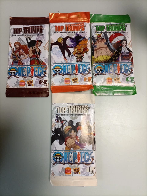 LOT DE 4 Booster One Pièce X Burger King- Booster de 15 cartes - NEUF ...