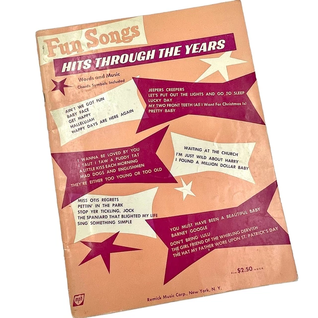 FUN SONGS HITS Through The Years 1920s 1930s Sheet Music Book Remick fun-songs-hits-through-the-years-1920s-1930s-sheet-music-book-remick
