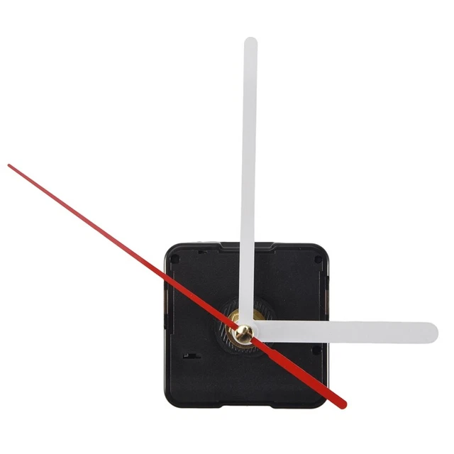 CLOCK MOVEMENT MECHANISM with White Hour Minute Red Second Hand DIY ...