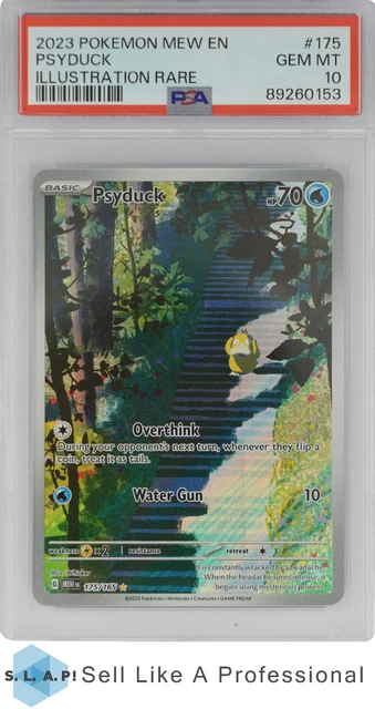 2023 POKEMON MEW En-151 175 Illustration Psyduck Rare Psa 10 EUR 2,50 ...