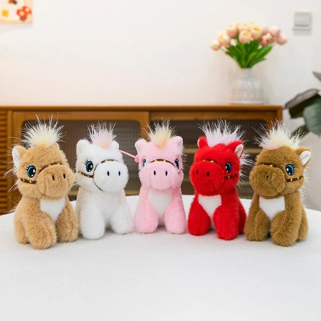 CARTOON HORSE PLUSH Toy With Pp Cotton Filling For Girls Gift And Bag ...