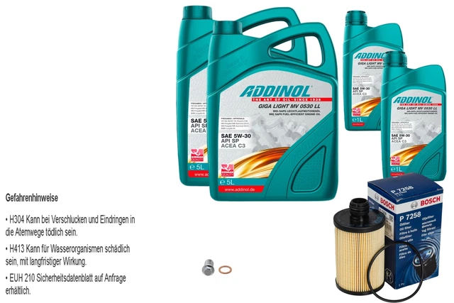 BOSCH INSPECTION SET 12L Addinol Giga Lumière Mv 5W-30 pour Chrysler 300 C Et EUR 154,11 ...