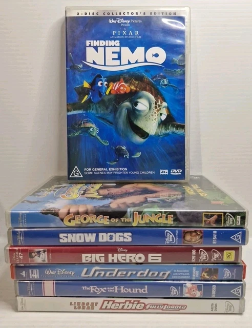 DISNEY CLASSICS 7X DVD Family Bundle Lot Finding Nemo, Big Hero 6, Snow ...