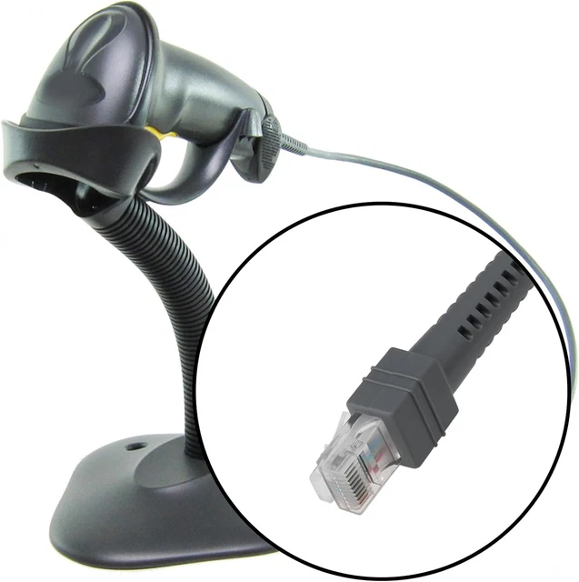 9-PIN BARCODE SCANNER Serial Cable CBA-R01-S07PAR Compatible with ...