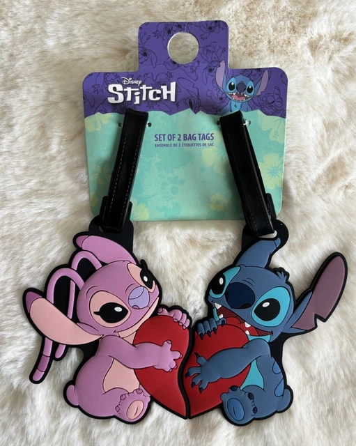 DISNEY STITCH AND Angel Love Hearts Set of 2 Luggage Tags NEW! £18.18 ...