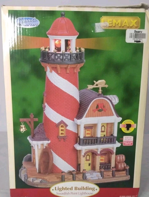 LEMAX SWORDFISH POINT Lighthouse 2006 Christmas Village Collectible ...