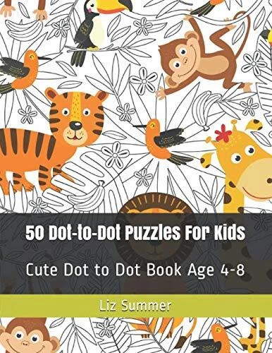 50 DOT-TO-DOT PUZZLES For Kids: Cute Dot to Dot Book Age 4-8 (Do EUR 91 ...