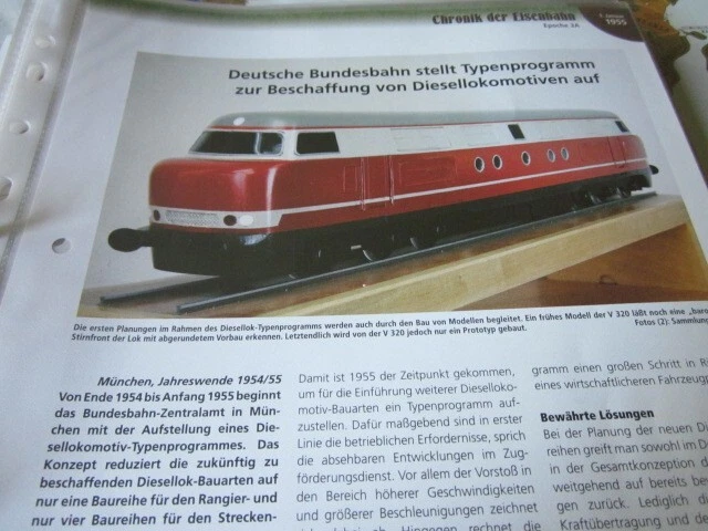 EISENBAHN CHRONIK N 3A 1955 DB Typenprogramm für neue Dieselloks EUR 4 ...